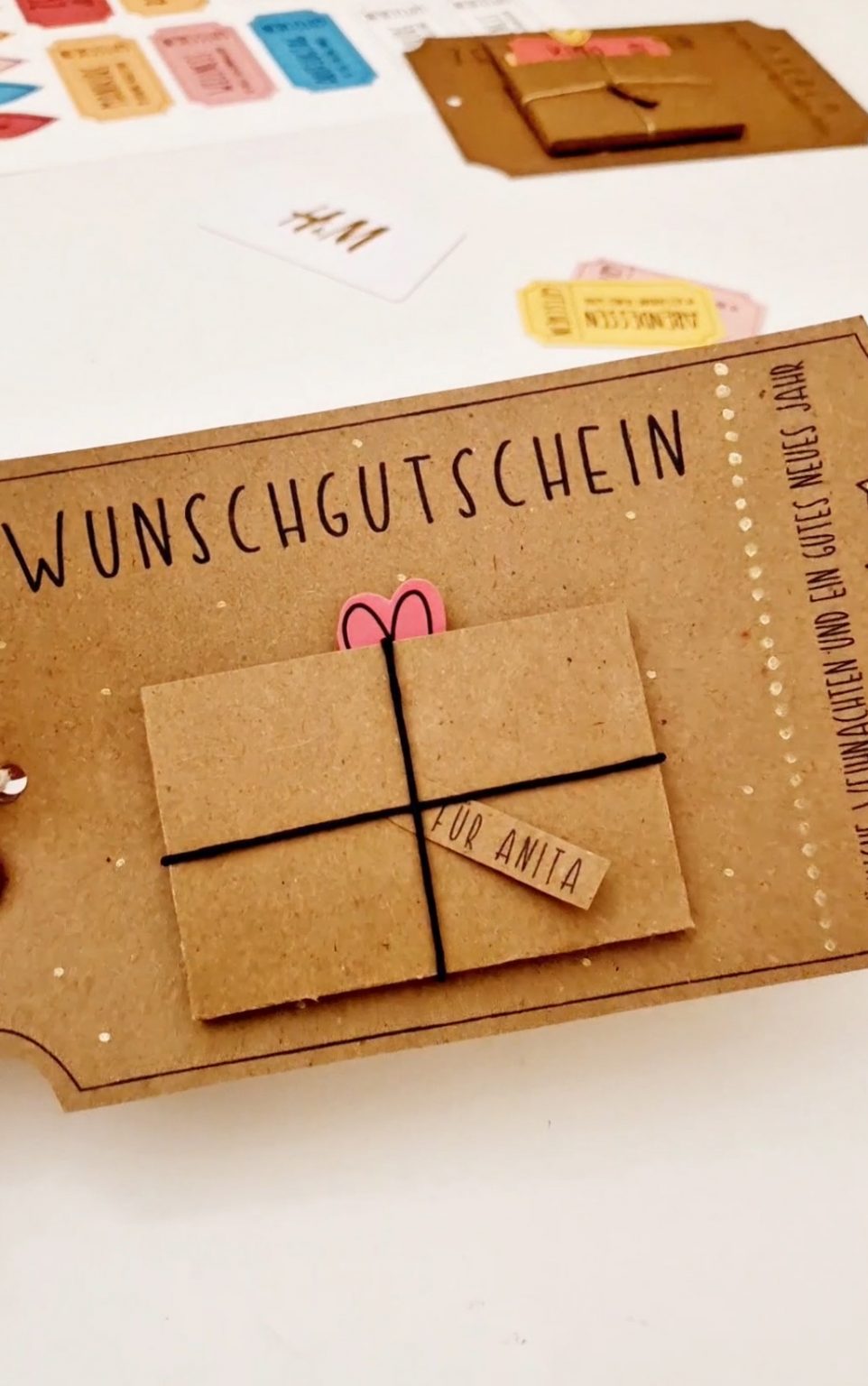 DIY Gutscheine basteln & verschenken